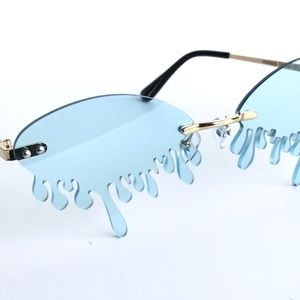 Accessories | Drip Sunglasses Blue Party Costume Glasses | Poshmark